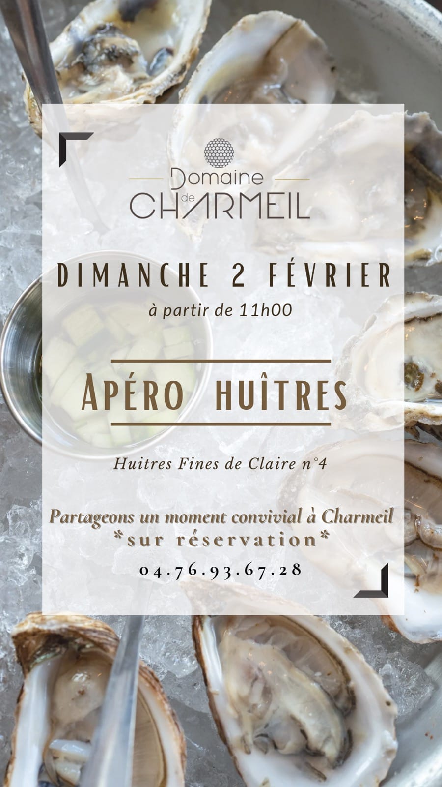 Apéro huitres | AS Golf de Charmeil